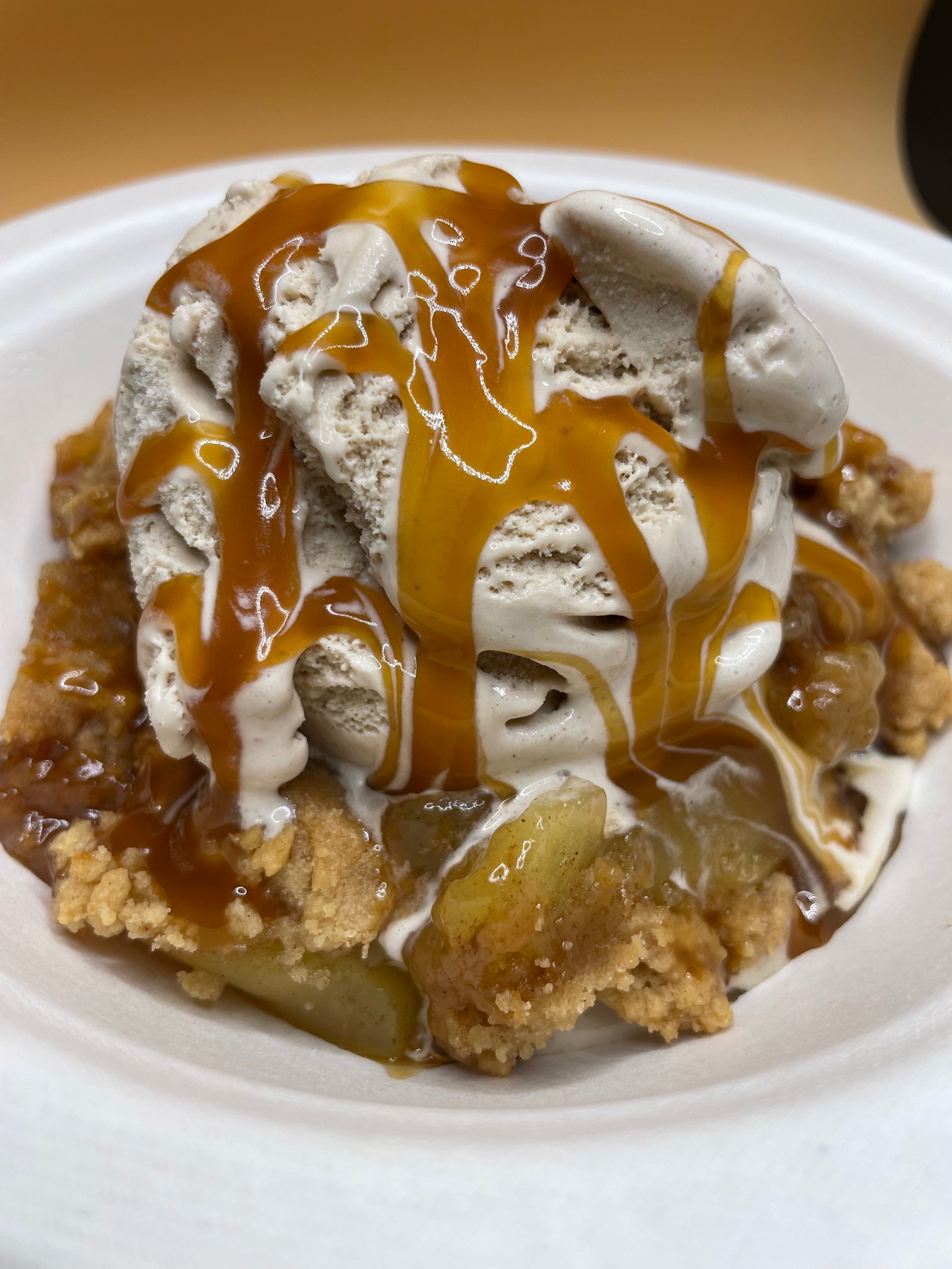 Caramel Apple Crumble Sundae | Space Coast Ice Cream