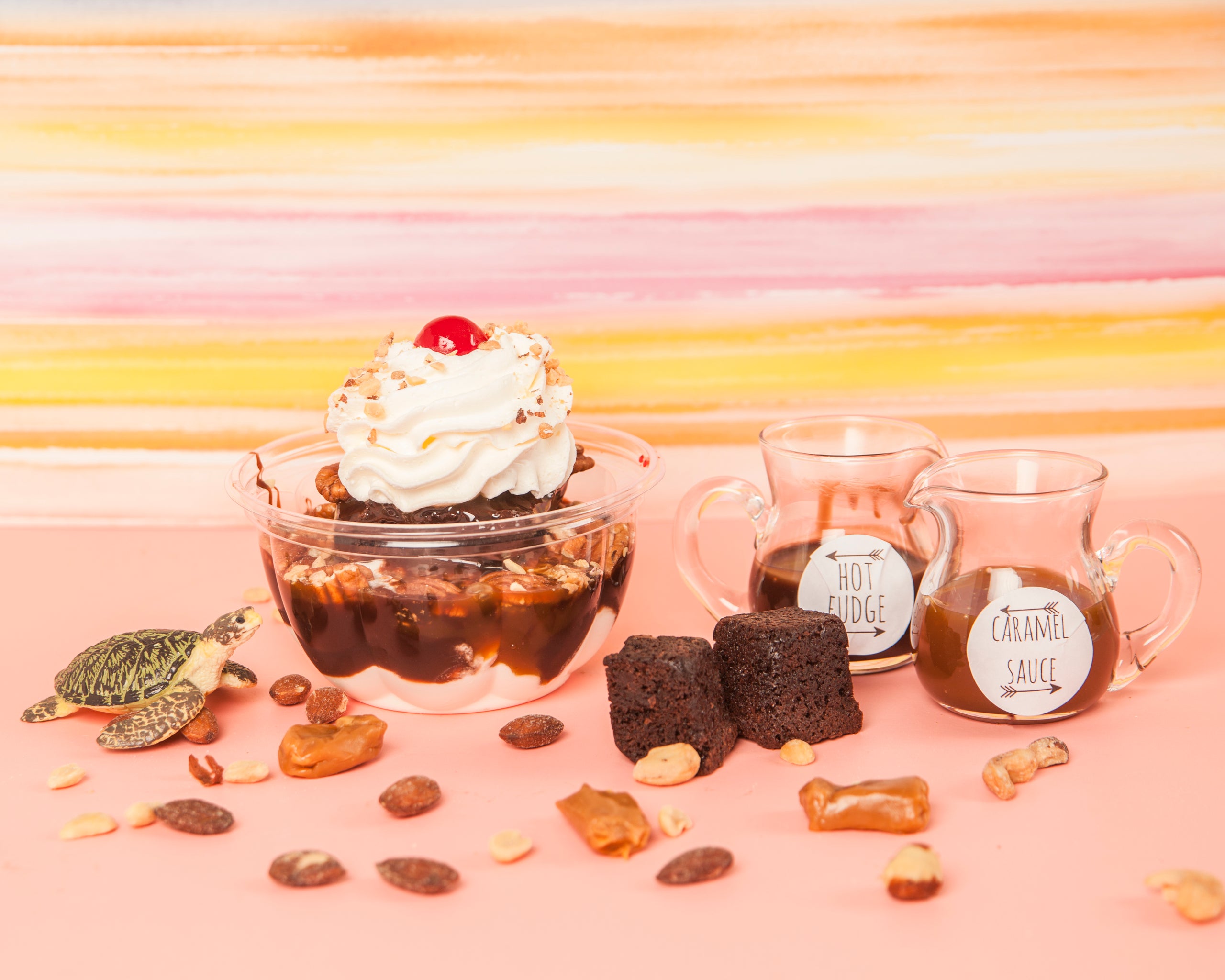 Turtle Brownie Sundae | Space Coast Ice Cream